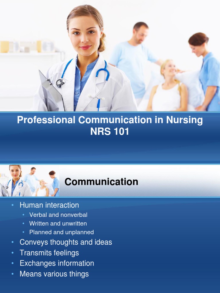 Effective Communication in Nursing | PDF | Home Care | Nonverbal ...