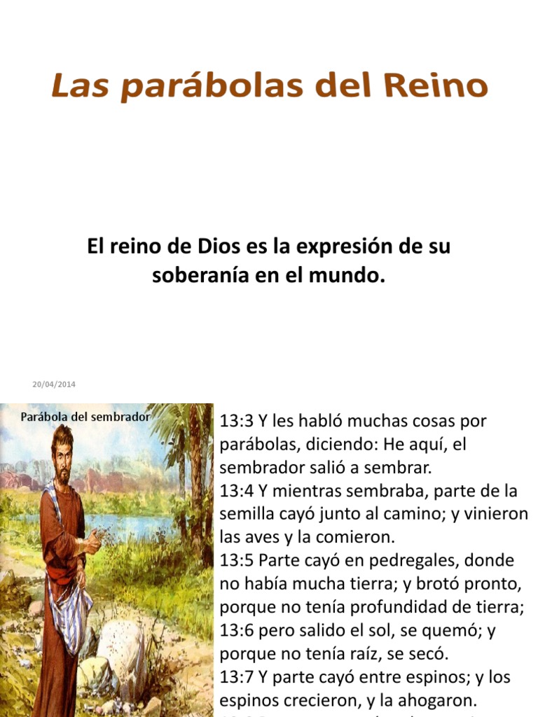 Las Parábolas Del Reino | PDF | Parábolas de Jesús | Mesianismo cristiano