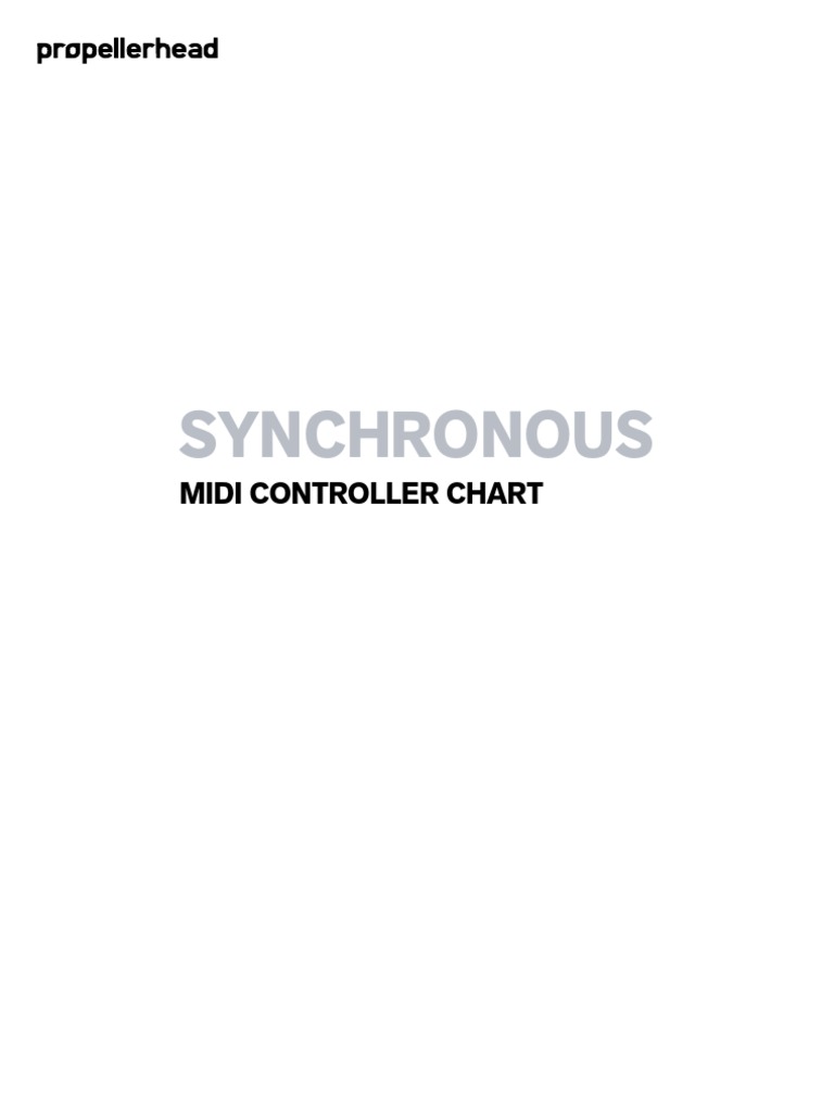 Synchronous MIDI Controller Chart | PDF | Musical Instruments | Audio ...