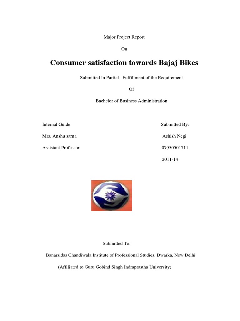 Bajaj Bikes PROJECT | PDF | Customer Satisfaction | Survey Methodology