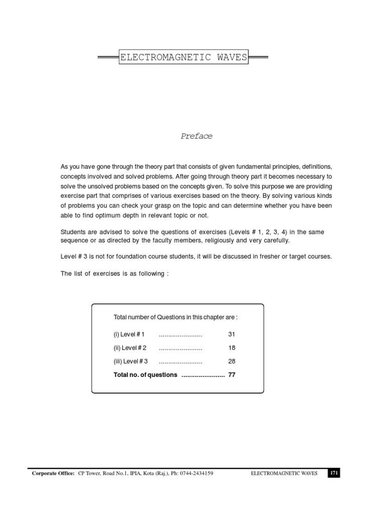Electromagnetic Wave Exercise | PDF | Electromagnetic Radiation ...