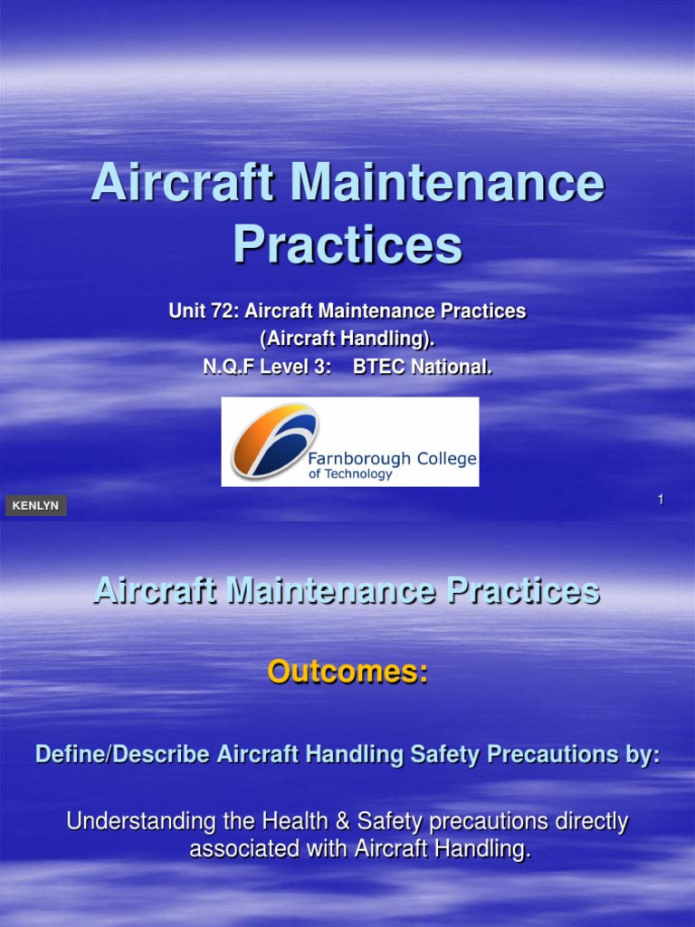 Aircraft Maintenance Practices 01A Handling Safety | Fires | Jet Engine