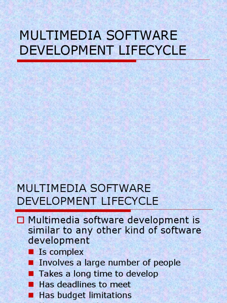 Multimedia Software Development Lifecycle | PDF | Software Release Life ...