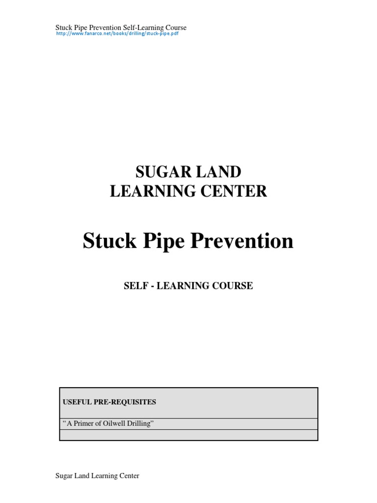 Stuck Pipe Prevention Self-Learning Course | PDF | Casing (Borehole) | Drilling Rig