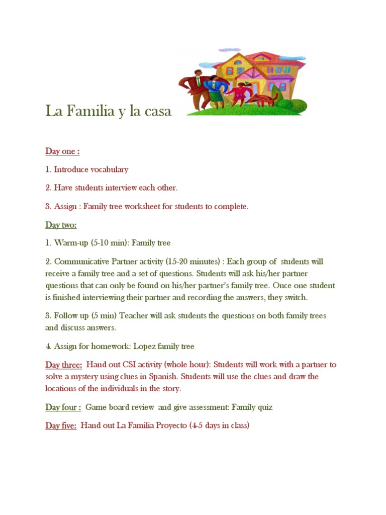 Family Tree Activities for Students | PDF | Language Arts & Discipline ...
