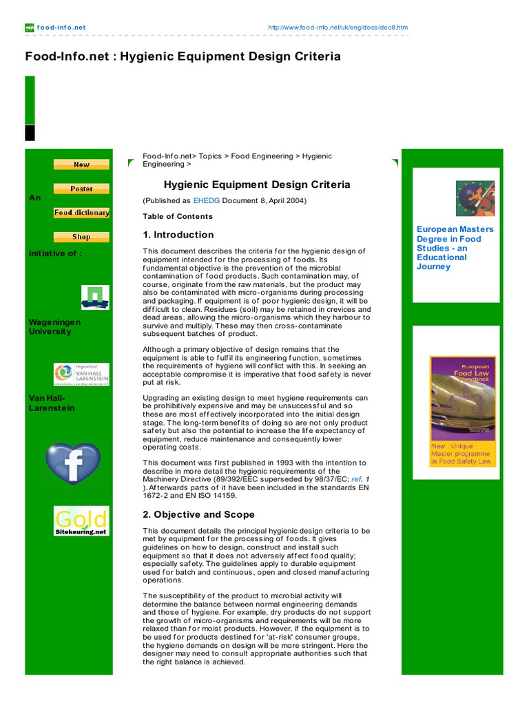 Hygienic Equipment Design Criteria | PDF | Fluorine | Corrosion