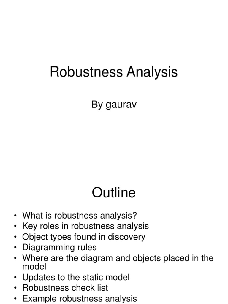 Robustness Analysis 2 | PDF | Object (Computer Science) | Use Case