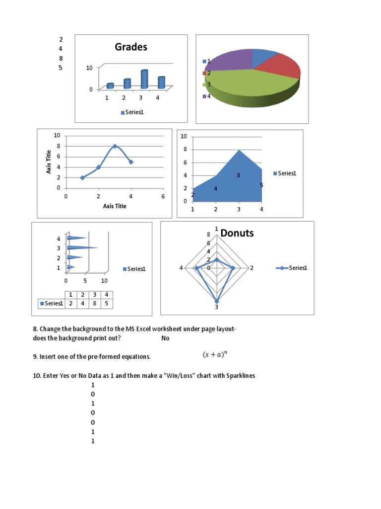 Excel Worksheet Background and Charts | PDF | Teaching Methods & Materials