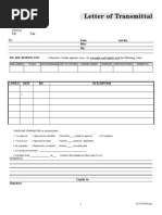 Construction Document Transmittal Form | PDF