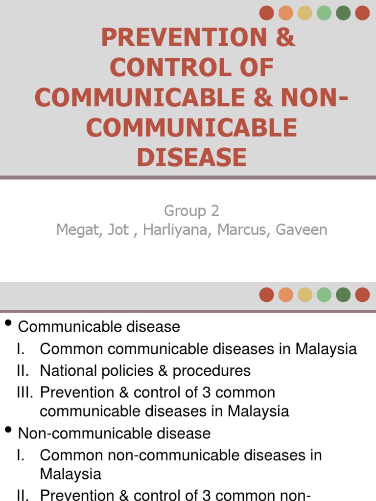 01 - Prevention & Control of Communicable & Non-Communicable Disease ...