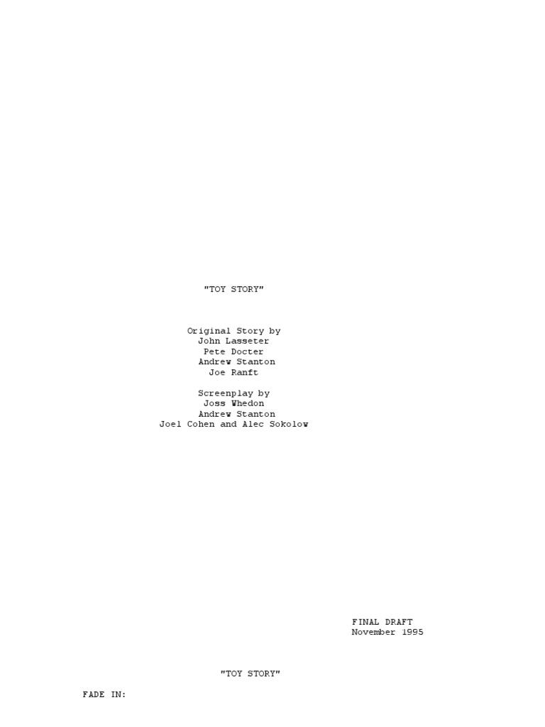 Toy Story | PDF | Leisure | Nature