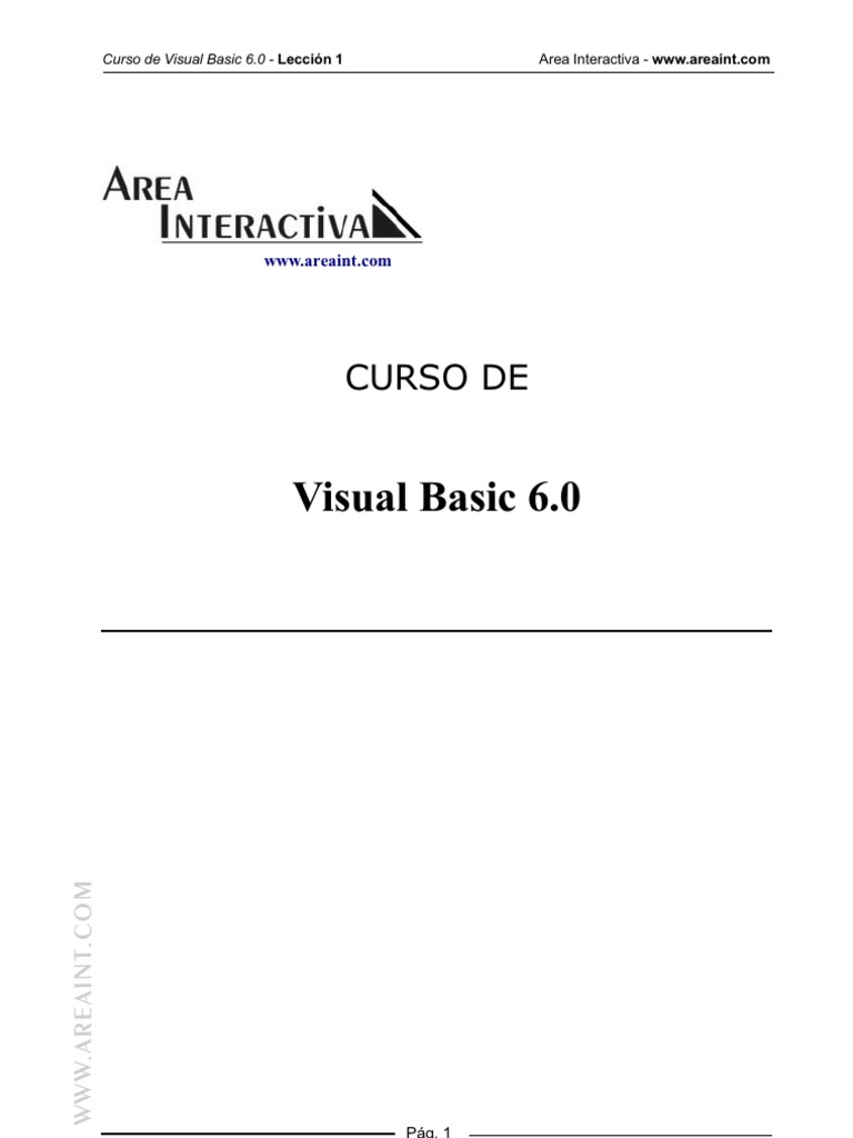 Manual Curso De Visual Basic 6 Español Pdf Point And Click
