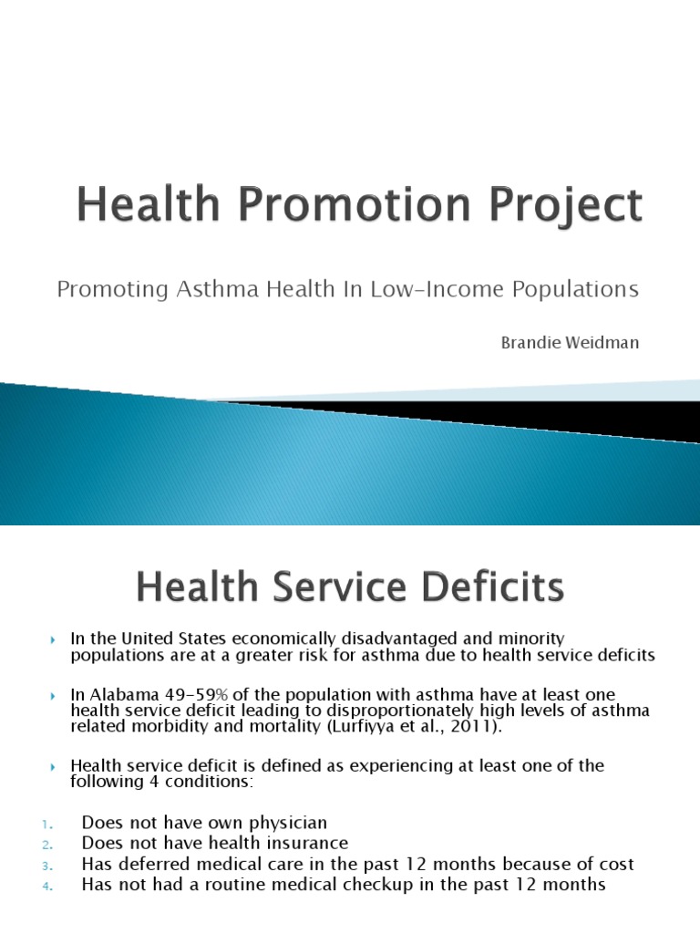 Asthma Health Promotion Project | PDF | Asthma | Pharmaceutical Drug