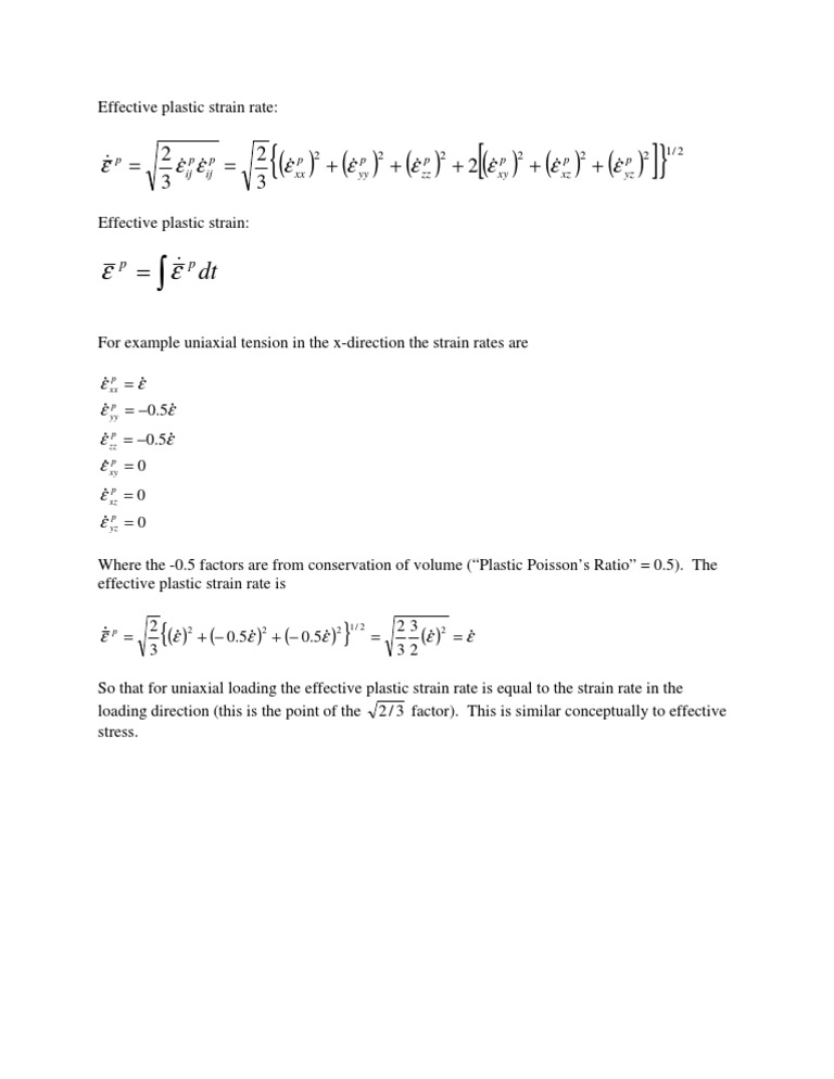 Equivalent Plastic Strain | PDF