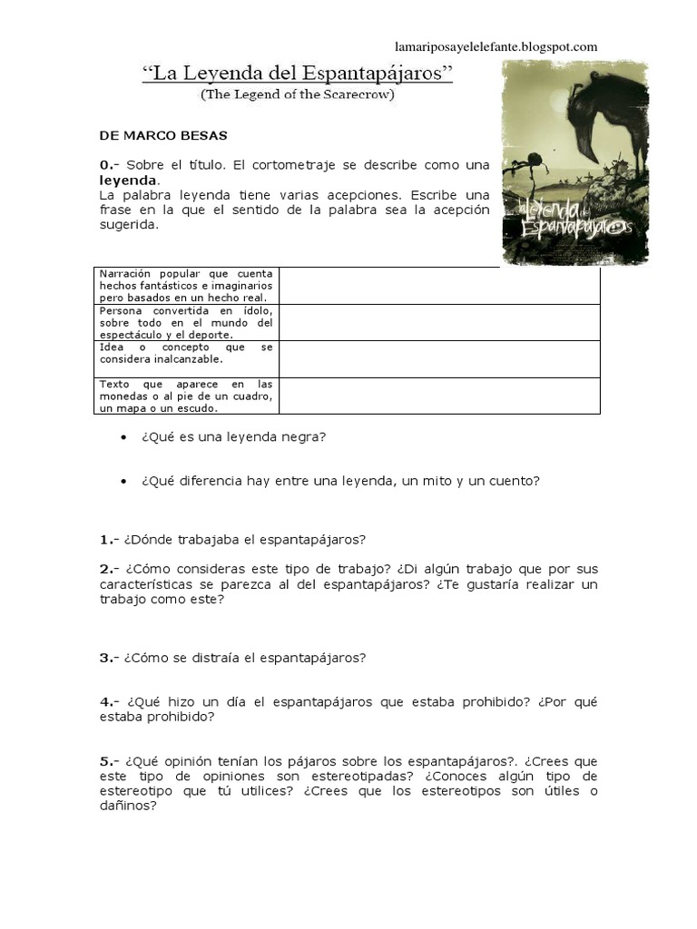 La Leyenda Del Espantapájaros | PDF