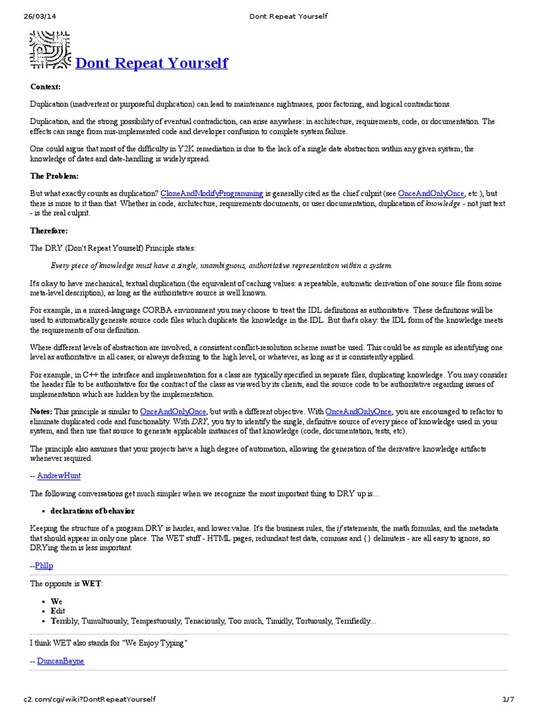 Dont Repeat Yourself | PDF | User Interface | Source Code