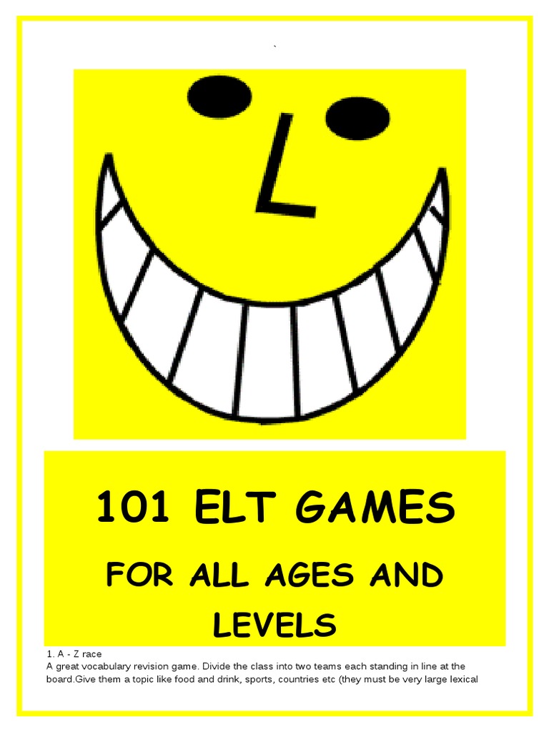 101 ESL Games | PDF | Proverb | Sentence (Linguistics)