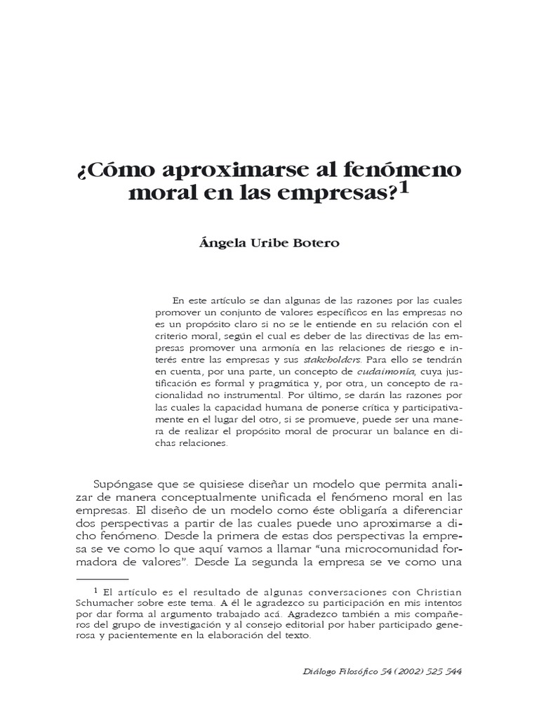 Angela Uribe Botero | PDF | Moralidad | Immanuel Kant