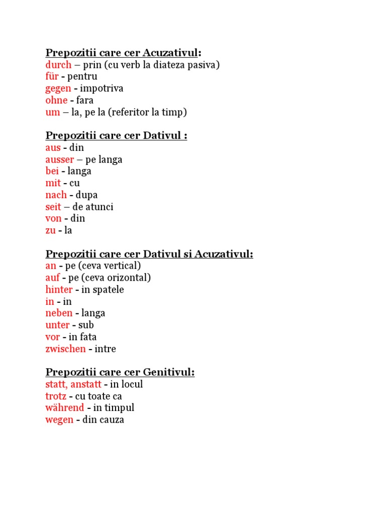 Prepozitii | PDF
