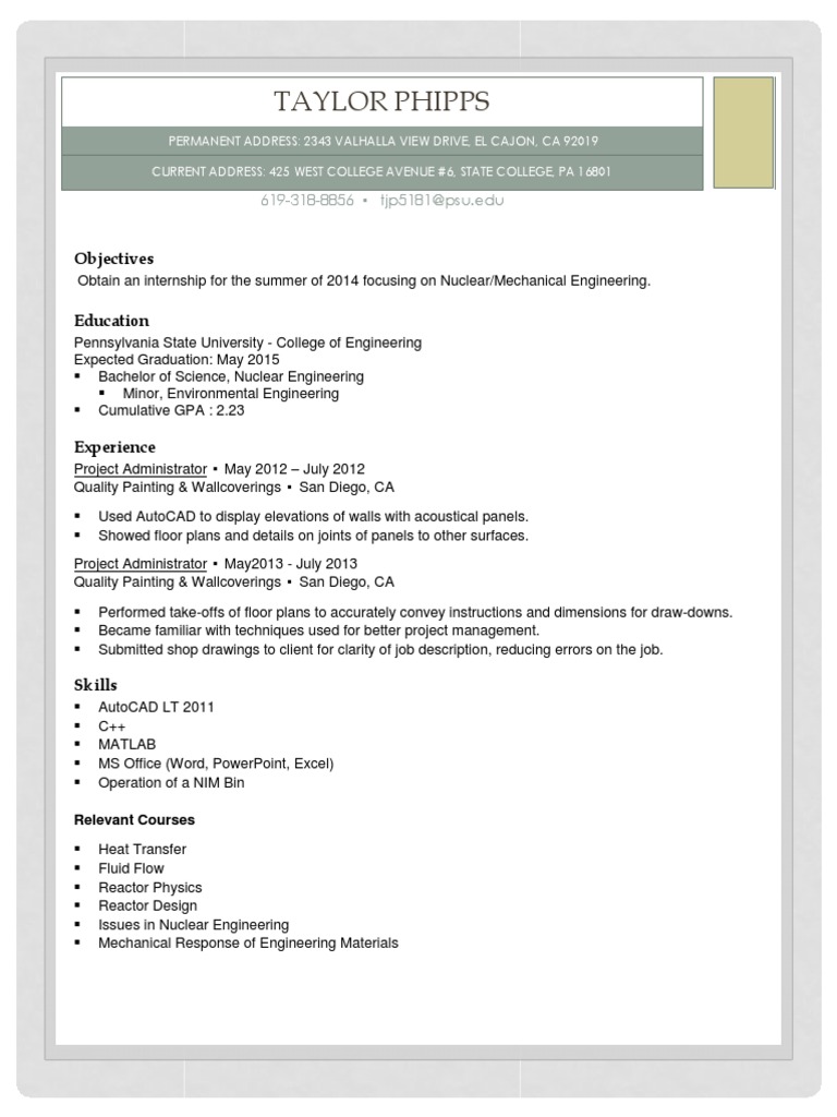 Taylor Phipps: Objectives | PDF