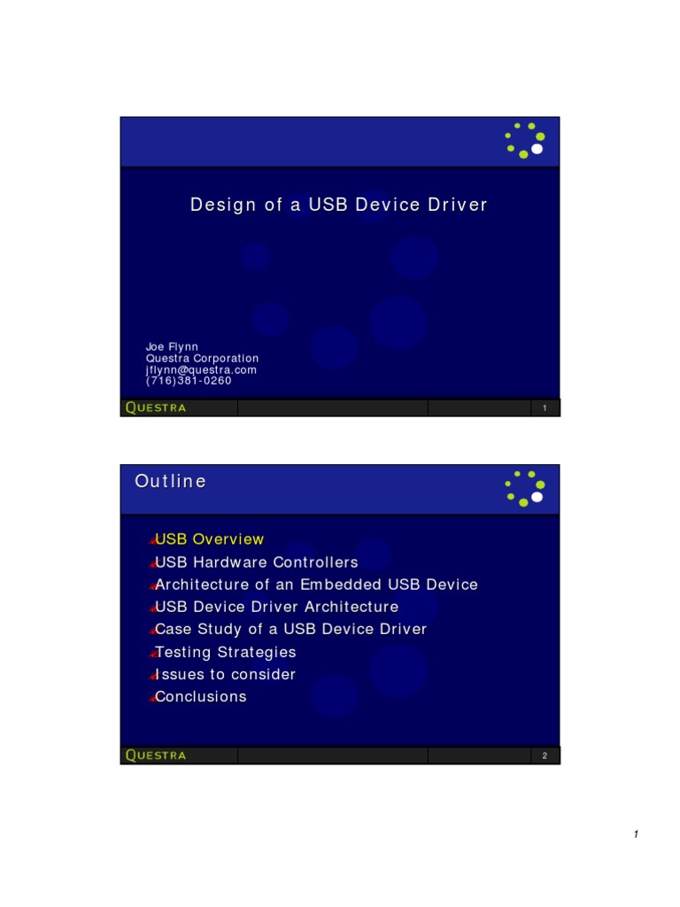 USB Driver Design | PDF