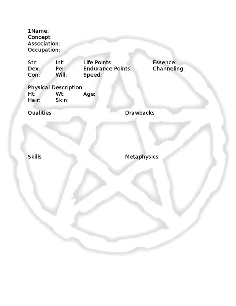 Char Sheet | PDF