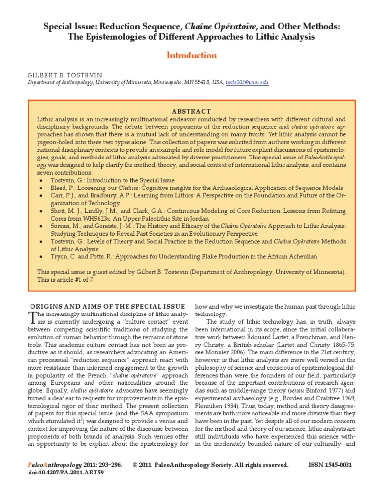 Tostevin 2011a | PDF | Archaeology | Theory