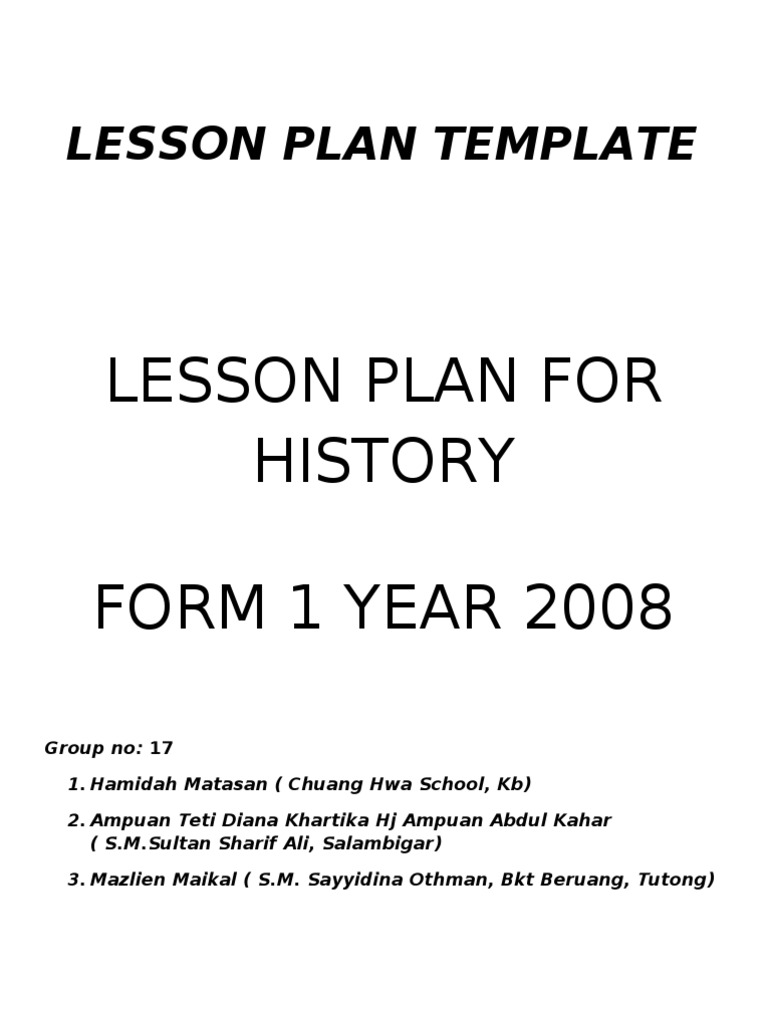 Lesson Plan Template | PDF | Lesson Plan | Cognition