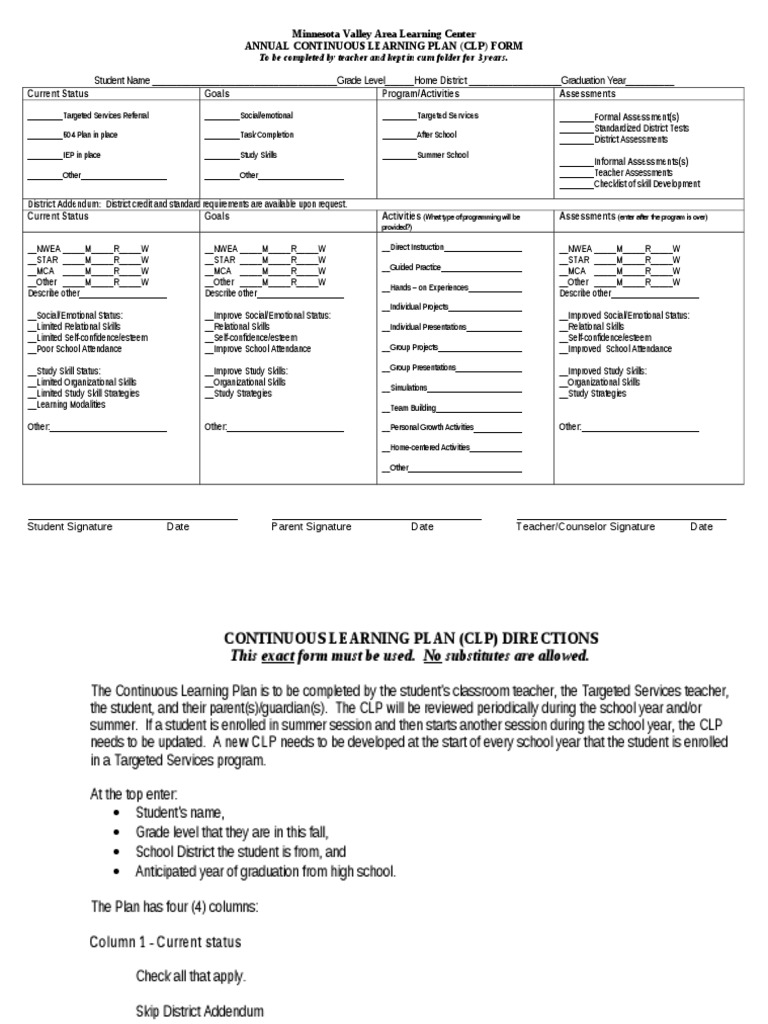 Ts CLP Form Updated 3-14-14 | PDF | Sharing | Cognition