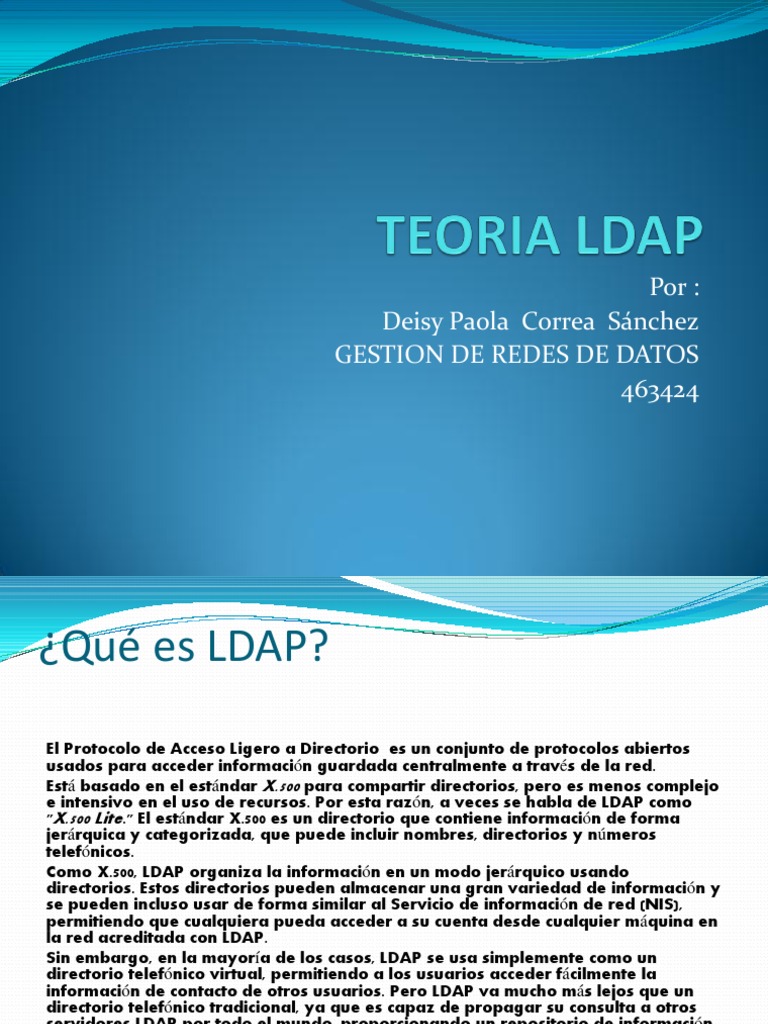 Introducción Completa a LDAP | PDF | Directorio Activo | Red de arquitectura