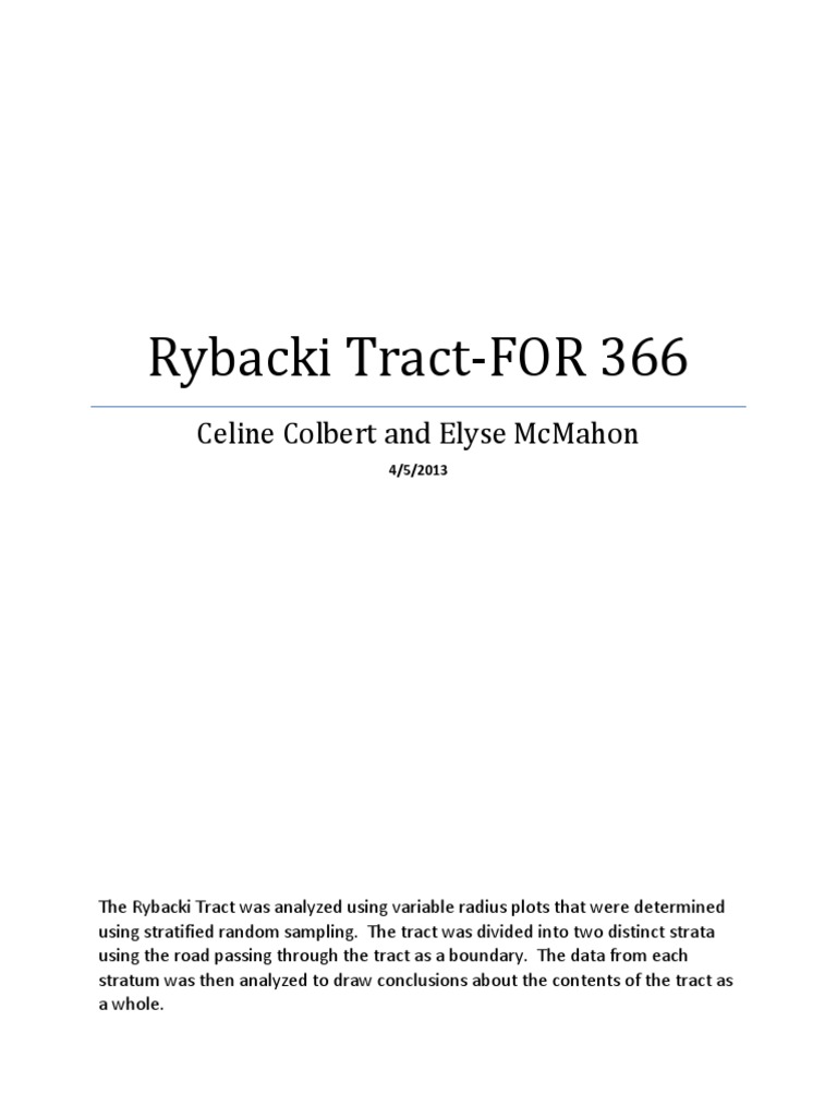 Rybacki Tract-For 366: Celine Colbert and Elyse Mcmahon | PDF | Oak ...