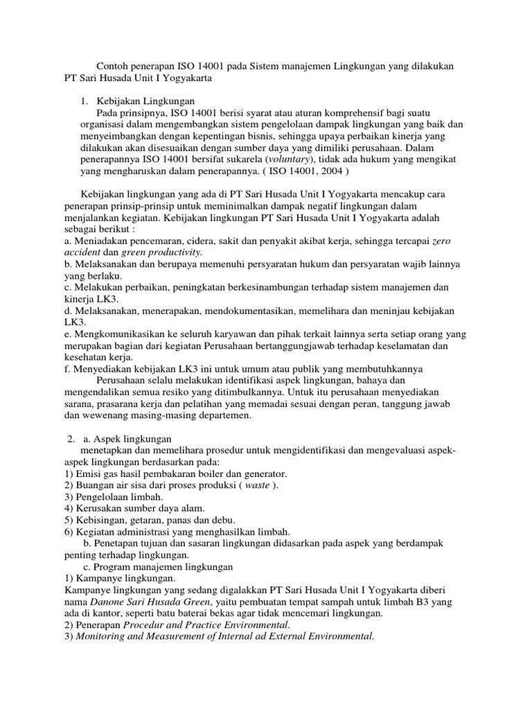 Contoh Penerapan ISO | PDF