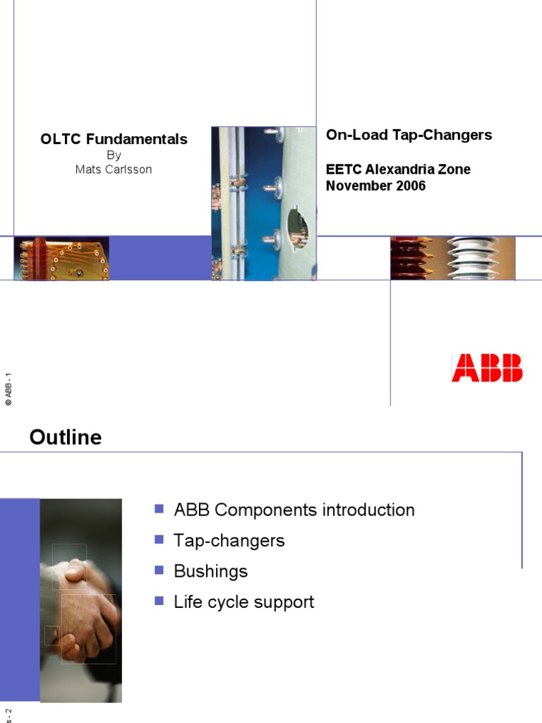 On-Load Tap-Changers OLTC Fundamentals: by Mats Carlsson | PDF ...