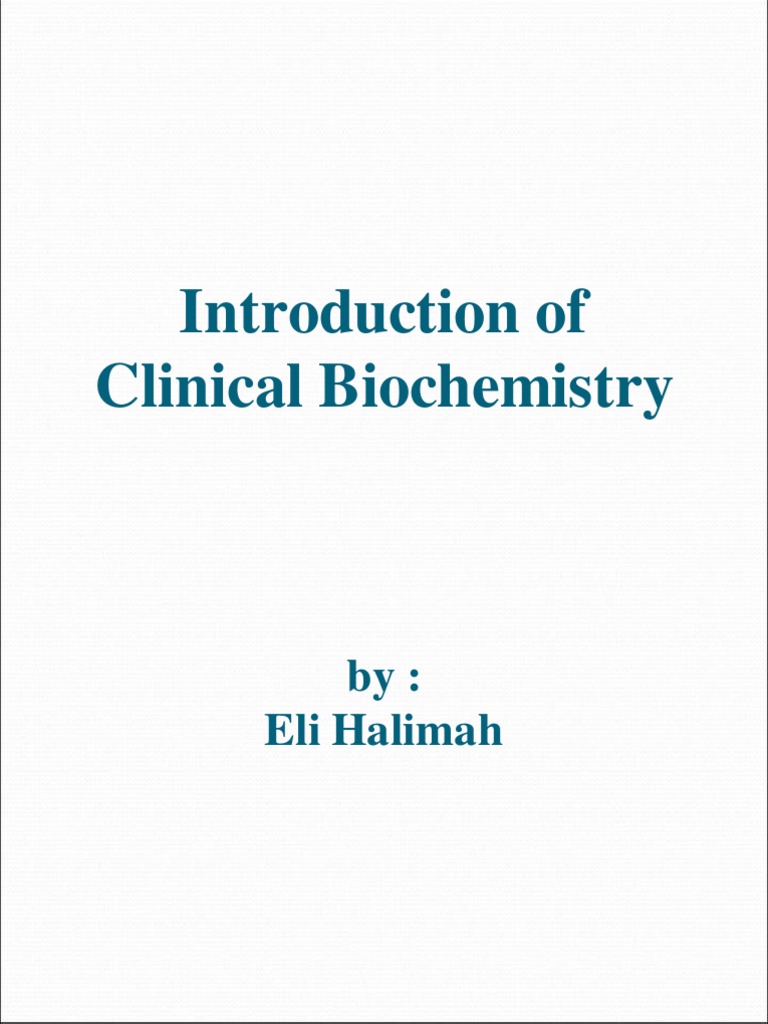 Introduction of Clinical Biochemistry | PDF