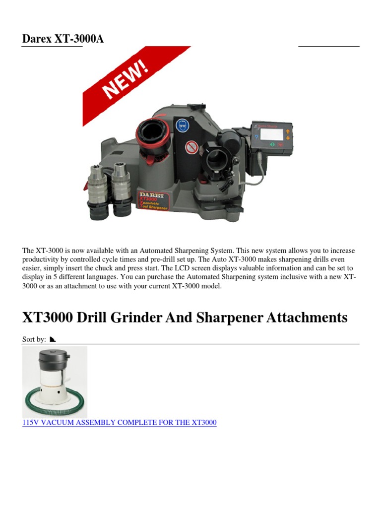 Darex XT 3000A Brochure | PDF | Drill | Metalworking