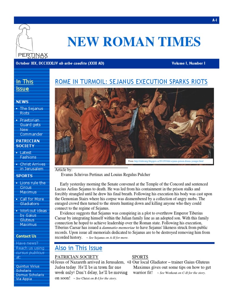 Roman Newspaper | PDF