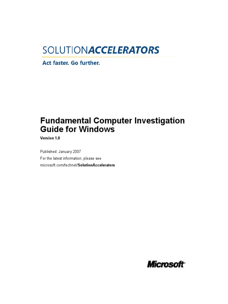 Fundamental Computer Investigation Guide For Windows | PDF | Computer ...