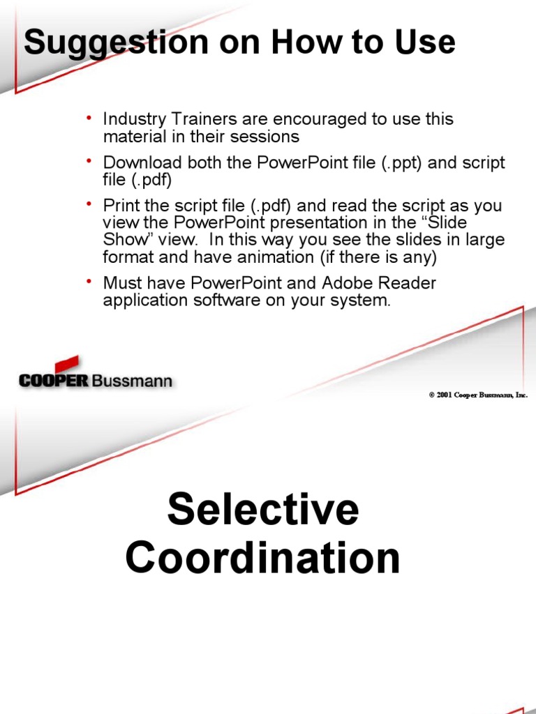 Selective Coordination | Fuse (Electrical) | Electric Power System
