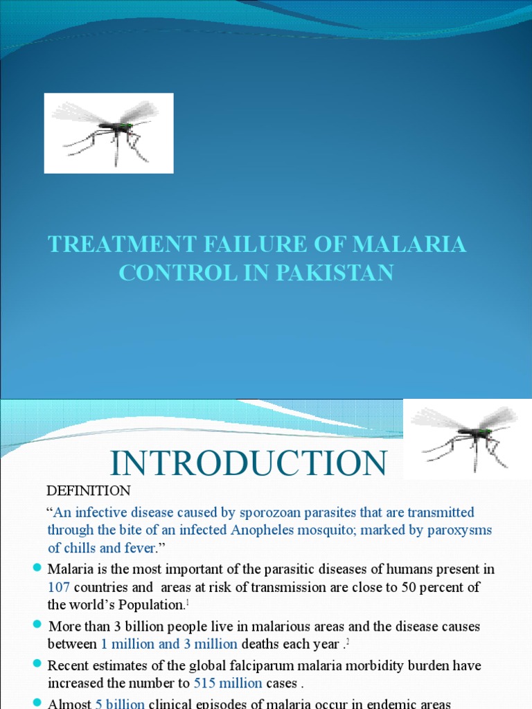 Treatment Failure of Malaria Control in Pakistan | PDF | Malaria ...