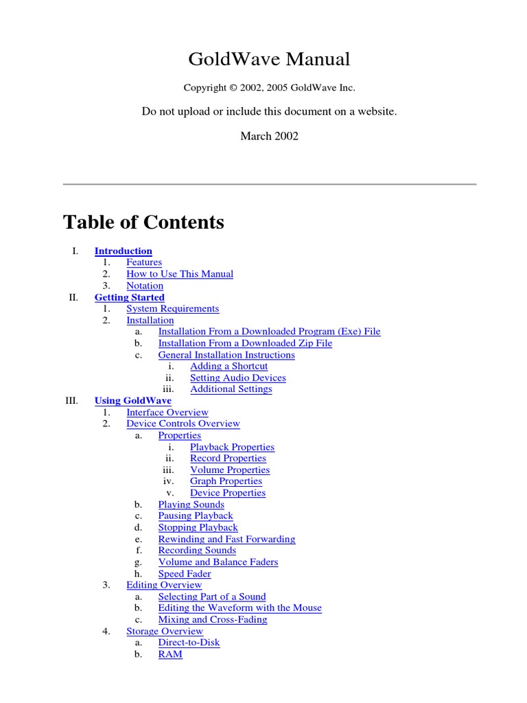 Goldwave Manual Edited | PDF | File Format | Computer File