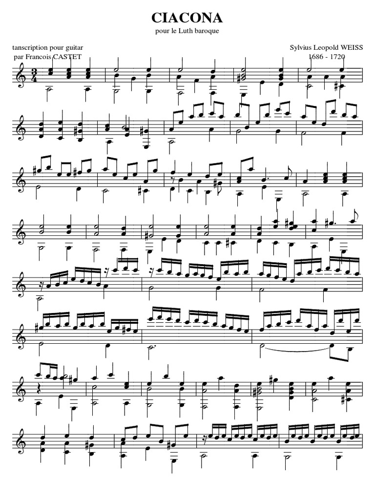 Weiss Ciacona | PDF