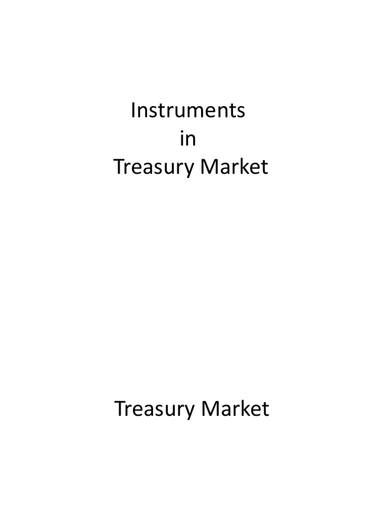 Instruments in Treasury Market | PDF | Money Market | Financial Markets
