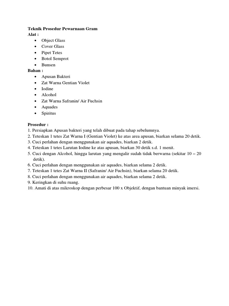 Prinsip Pewarnaan Gram | PDF