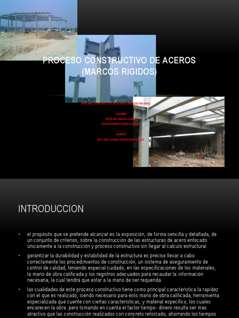 Proceso Constructivo de Aceros (Marcos Rigidos) | PDF | Tornillo ...