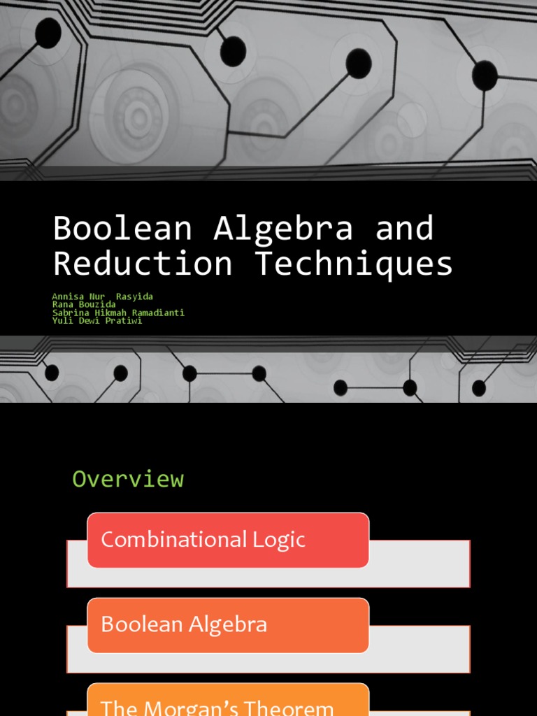 Boolean Algebra Reduction Techniques | PDF | Science & Mathematics