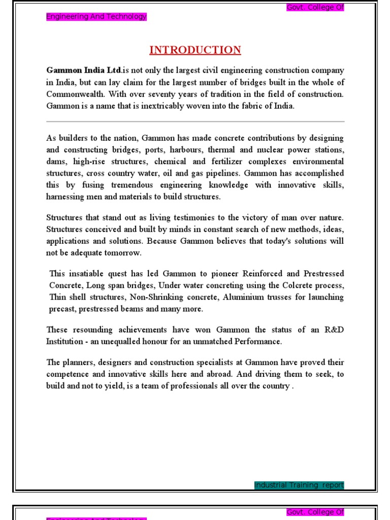 Gammon India Ltd: Engineering Achievements | PDF | Bridge | Precast ...