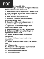 List of Top HR Project Topics For MBA | PDF | Human Resource Management ...