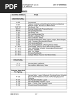 Architectural - Drawing List | PDF | Drawing | Civil Engineering