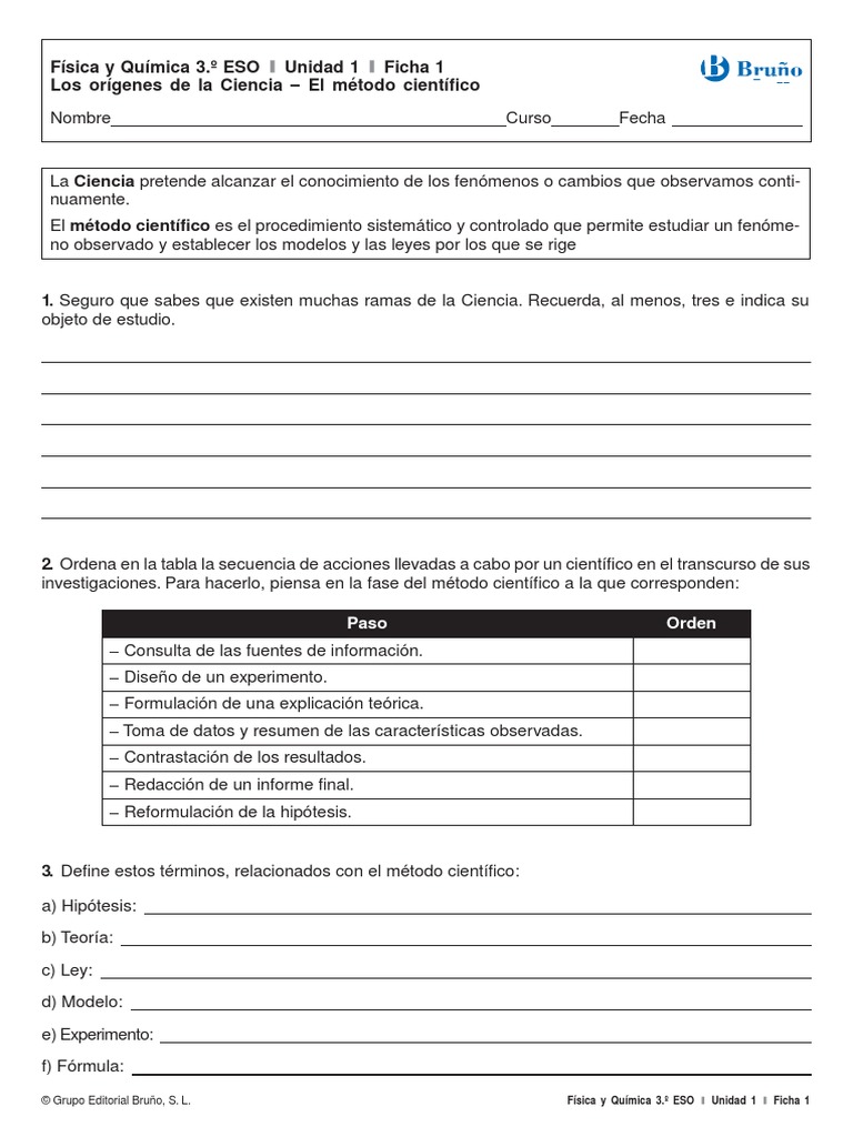 A.C. Física y Química 3º ESO - Completo | PDF | Mole (Unidad) | Solubilidad