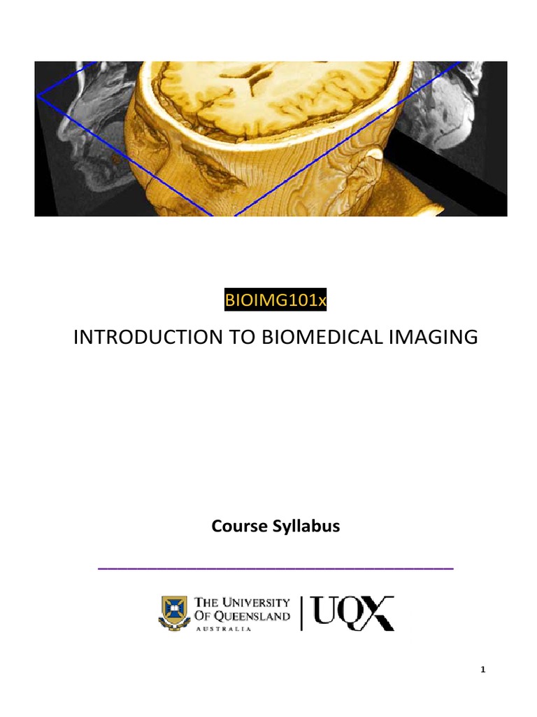 Introduction To Biomedical Imaging Bioimg101x Pdf Technology